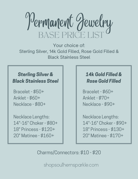 Permanent Jewelry Appointment – Southern Sparkle Boutique LLC